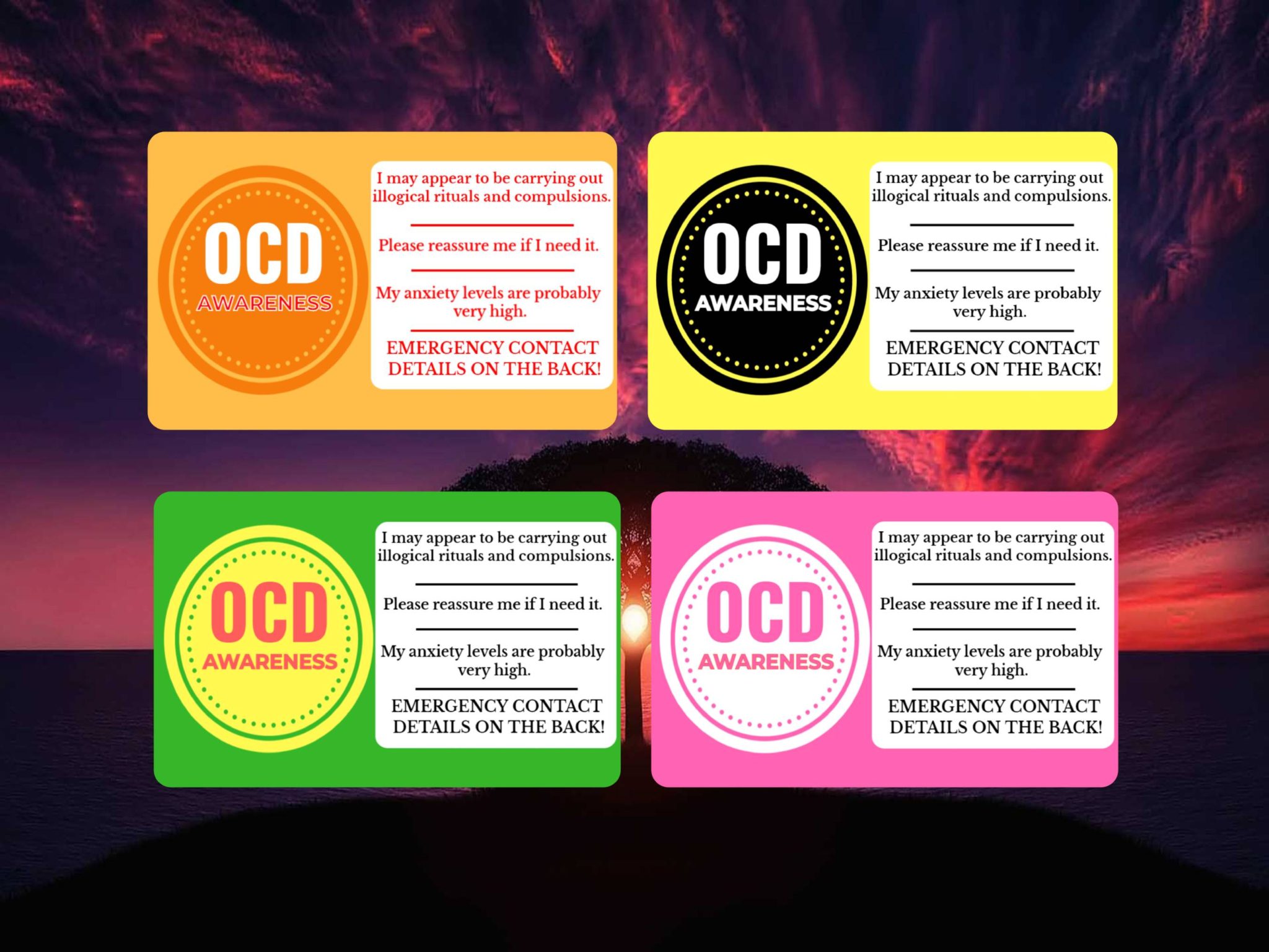 OCD Awareness Medical Card - NS DESIGN