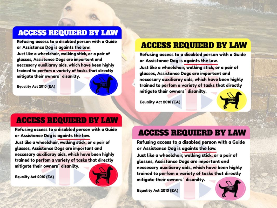 Assistance or Service Dog Access Support Card - NS DESIGN