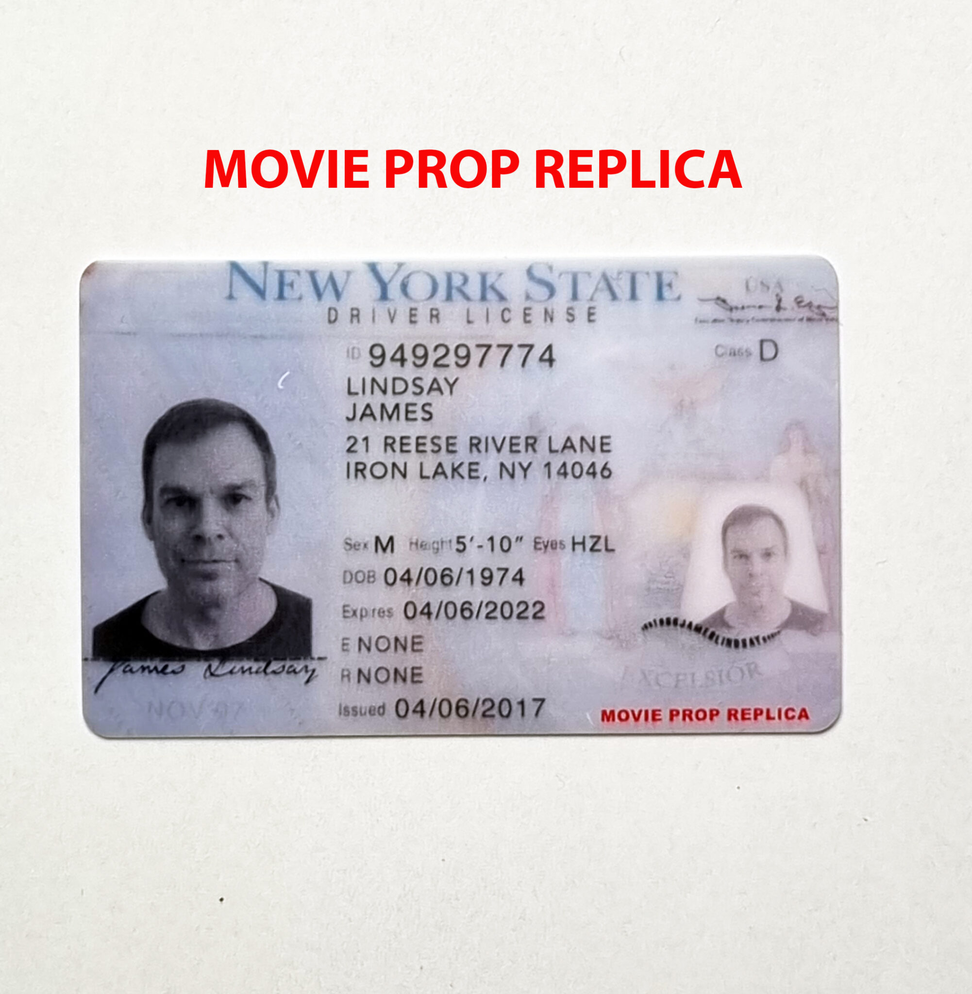 Dexter Morgan Fake ID james Lindsay Movie Prop Replica - NS DESIGN