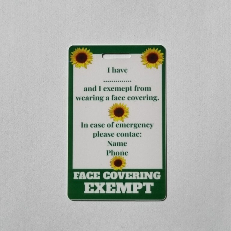 Medical Exemption Card Face Mask Covering Exempt Card NHS with Lanyard ...