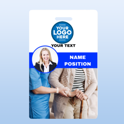 Modern Portrait ID Card | Minimalist Business Employee QR Badge – NS DESIGN