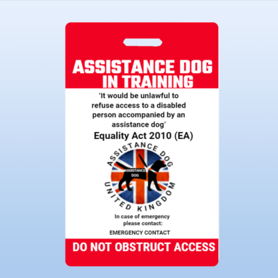 Assistance dog in training law card - NS DESIGN