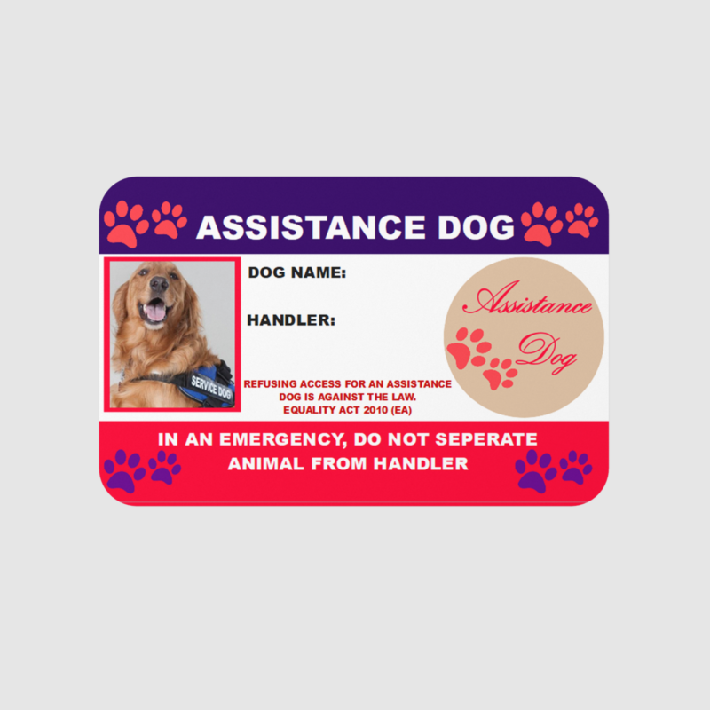 Assistance Dog ID Card AD6 - NS DESIGN