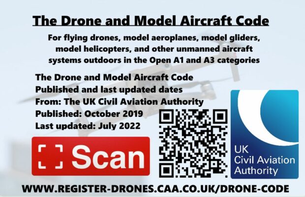 UK Drone Smart NFC Law Card with QR code - NS DESIGN