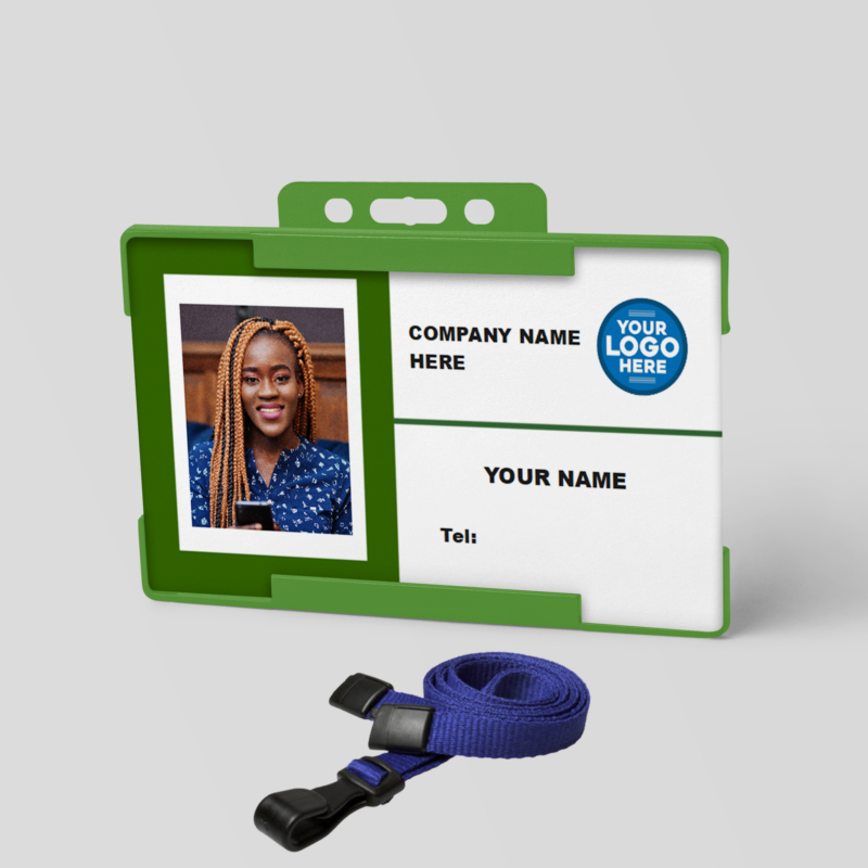 Personalized portrait ID card photo, logo, name and position - NS DESIGN