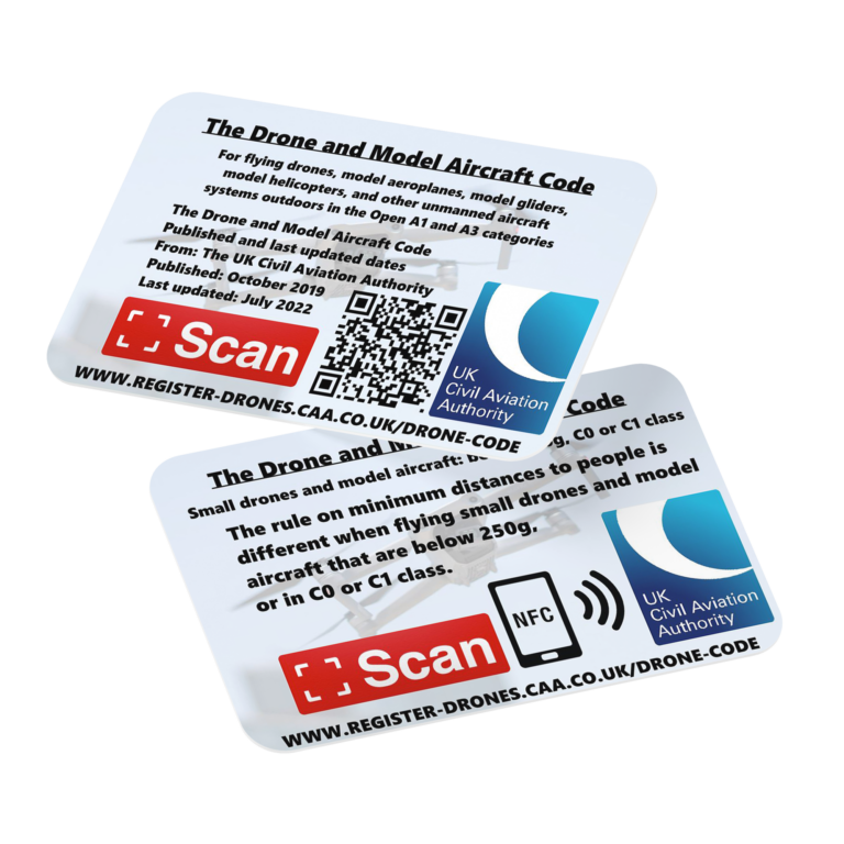 UK Drone Smart NFC Law Card with QR code - NS DESIGN
