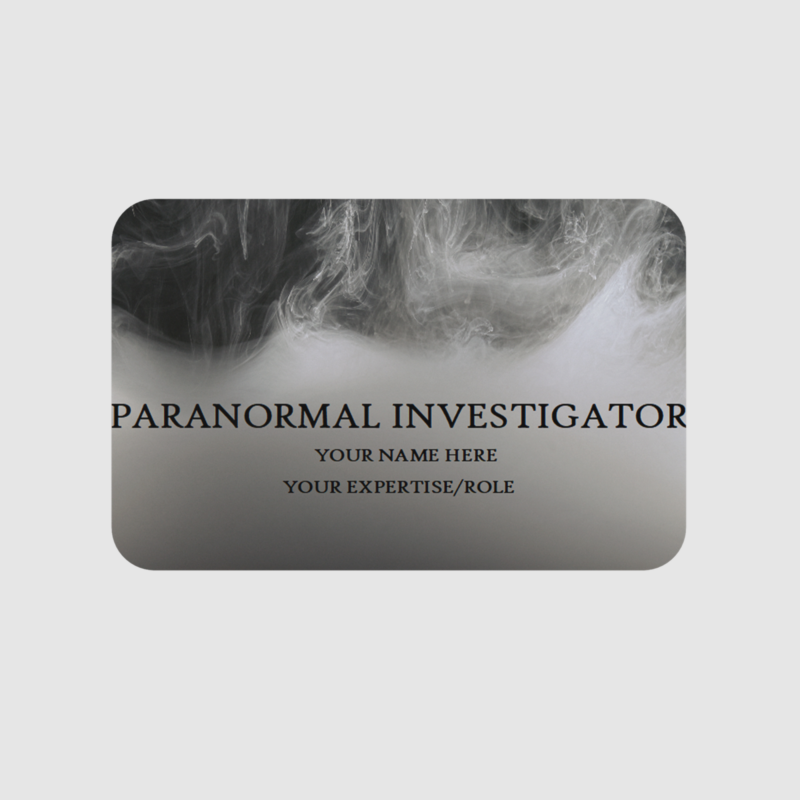Paranormal Investigator ID Card and Lanyard gc1 - NS DESIGN