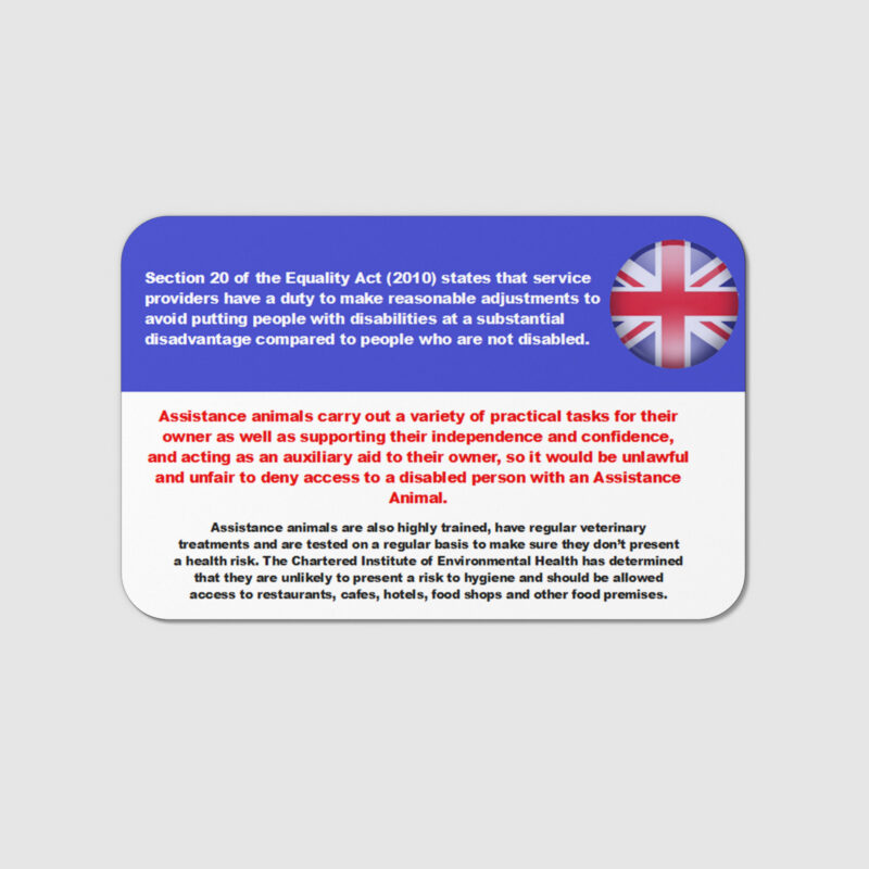 Assistance Animal Card - NS DESIGN