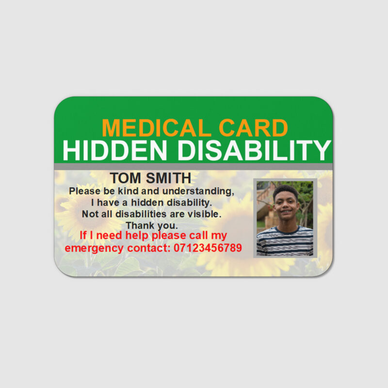Hidden Disability Medical Card - NS DESIGN