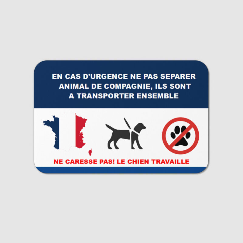 Assistance Dog Card - FRENCH - Carte Chien d'Assistance - NS DESIGN