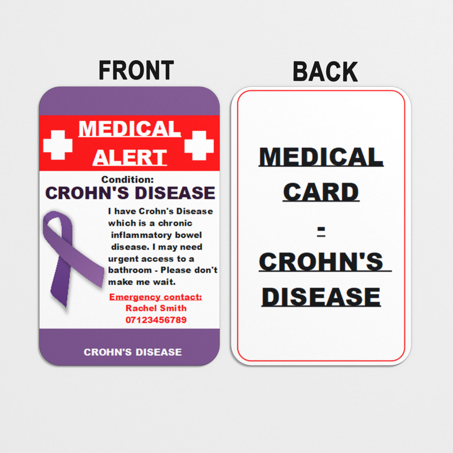 Crohn's Medical card - NS DESIGN