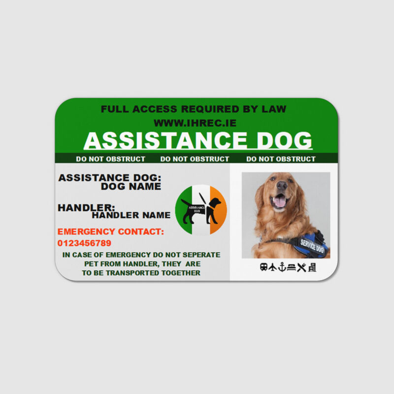 Assistance Dog Law Card Ireland - NS DESIGN